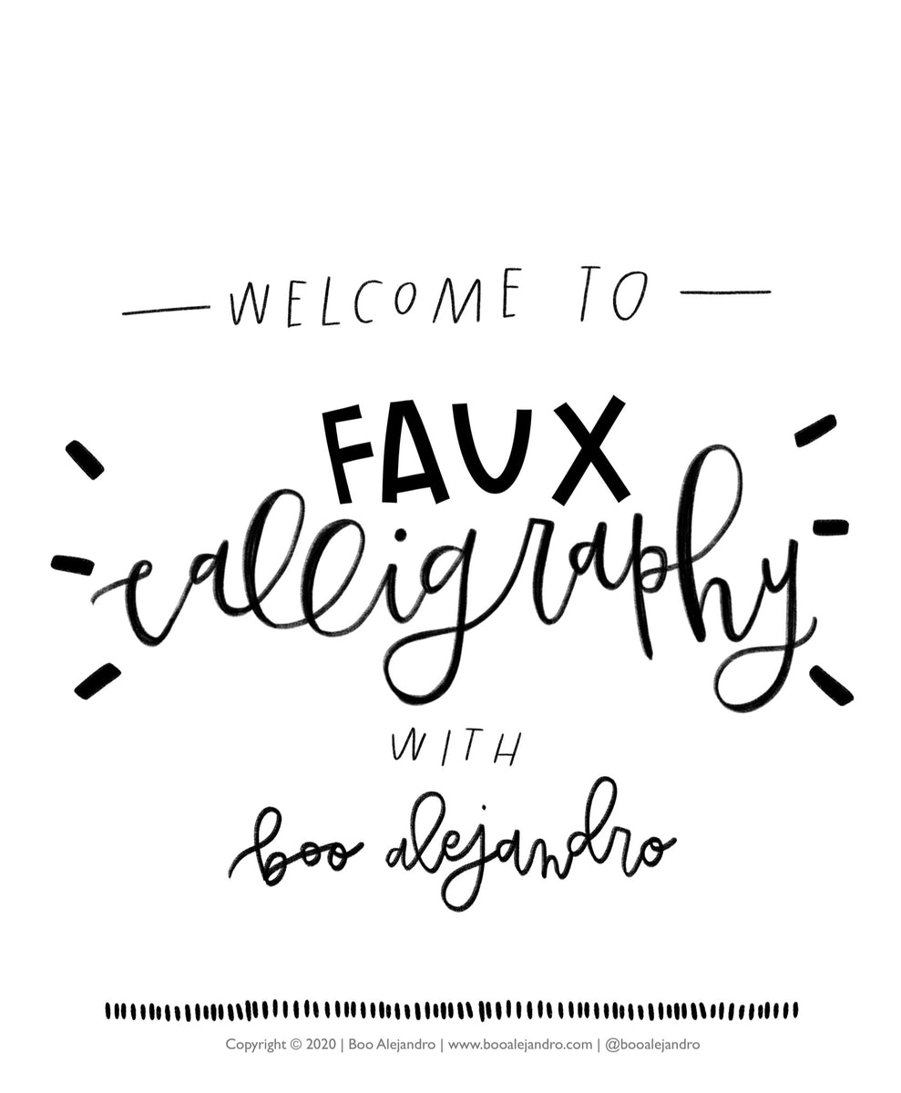 Virtual Calligraphy Class – boo alejandro designs